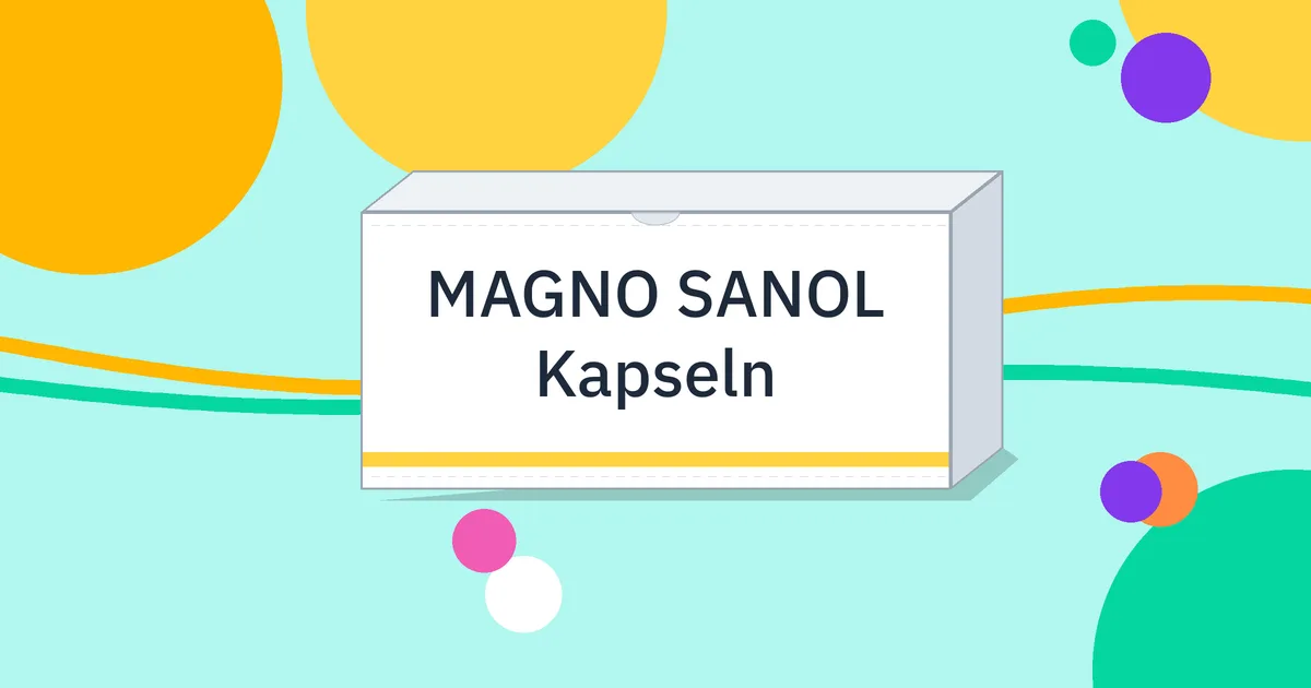 Symbolbild: Packung mit der Aufschrift MAGNO SANOL Kapseln (PZN 01834291) – Verfügbarkeit und Bezug in Apotheken in Frankfurt am Main