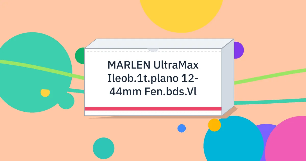 Symbolbild: Packung mit der Aufschrift MARLEN UltraMax Ileob.1t.plano 12-44mm Fen.bds.Vl (PZN 00625444) – Verfügbarkeit und Bezug in Apotheken in Frankfurt am Main
