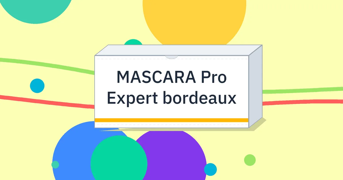 Symbolbild: Packung mit der Aufschrift MASCARA Pro Expert bordeaux (PZN 20796604) – Verfügbarkeit und Bezug in Apotheken in Frankfurt am Main