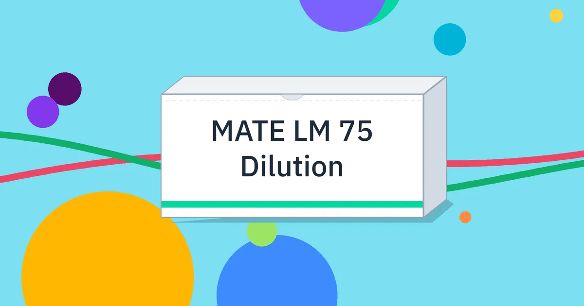 Symbolbild: Packung mit der Aufschrift MATE LM 75 Dilution (PZN 12947236) – Verfügbarkeit und Bezug in Apotheken in Frankfurt am Main