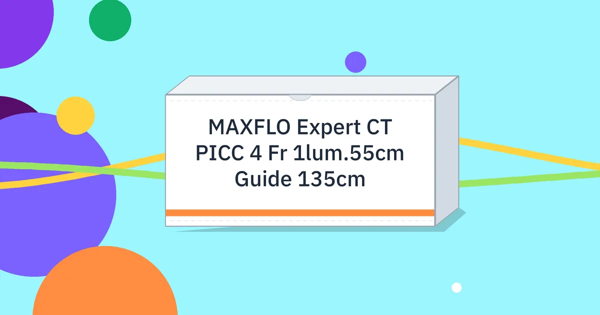 Symbolbild: Packung mit der Aufschrift MAXFLO Expert CT PICC 4 Fr 1lum.55cm Guide 135cm (PZN 15209088) – Verfügbarkeit und Bezug in Apotheken in Frankfurt am Main