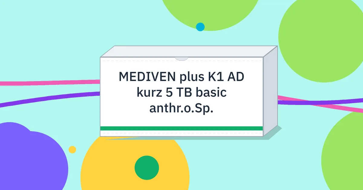 Symbolbild: Packung mit der Aufschrift MEDIVEN plus K1 AD kurz 5 TB basic anthr.o.Sp. (PZN 15045014) – Verfügbarkeit und Bezug in Apotheken in Frankfurt am Main