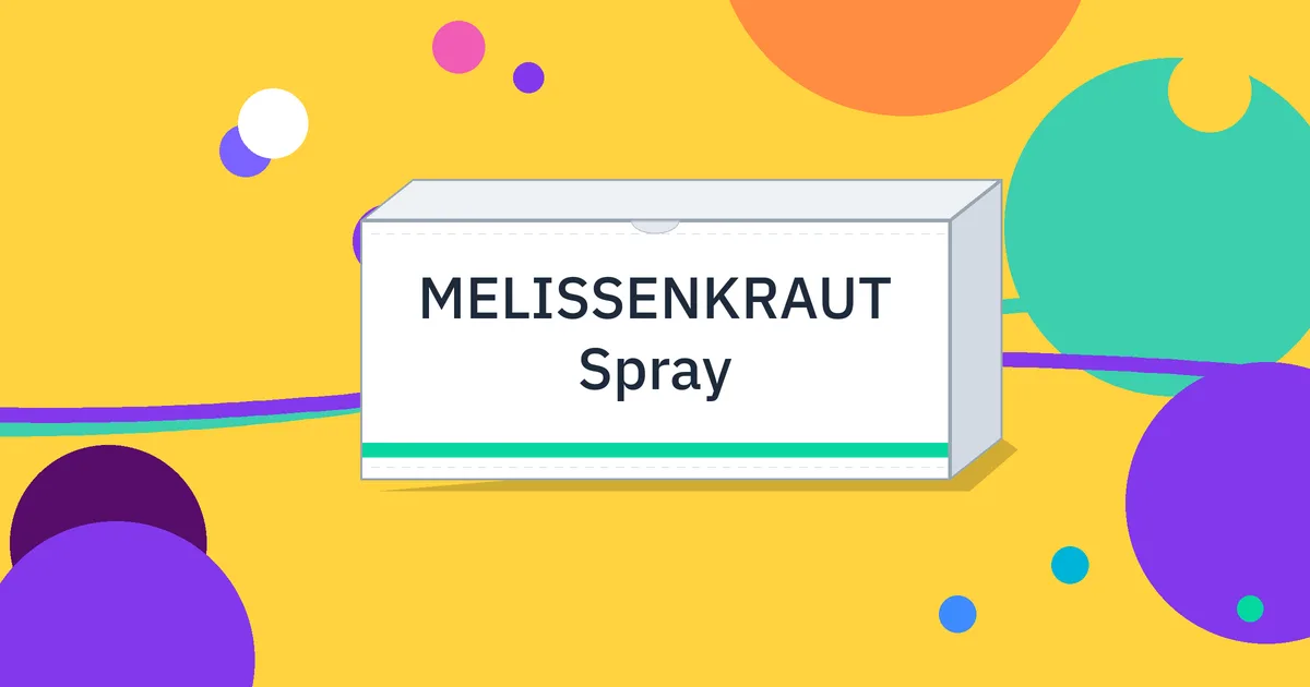 Symbolbild: Packung mit der Aufschrift MELISSENKRAUT Spray (PZN 17555601) – Verfügbarkeit und Bezug in Apotheken in Frankfurt am Main