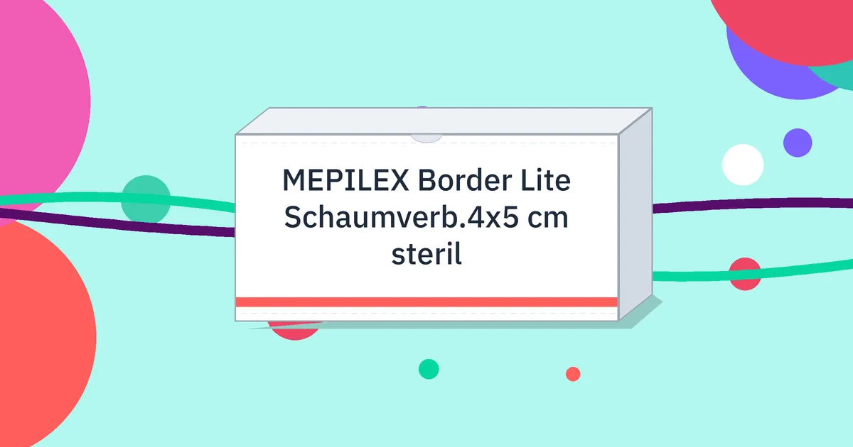 Symbolbild: Packung mit der Aufschrift MEPILEX Border Lite Schaumverb.4x5 cm steril (PZN 11002829) – Verfügbarkeit und Bezug in Apotheken in Frankfurt am Main