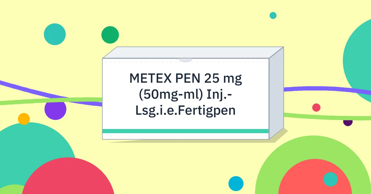 Symbolbild: Packung mit der Aufschrift METEX PEN 25 mg (50mg-ml) Inj.-Lsg.i.e.Fertigpen (PZN 09668461) – Verfügbarkeit und Bezug in Apotheken in Frankfurt am Main
