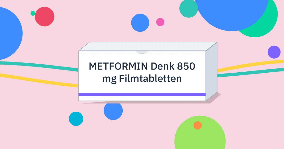 Symbolbild: Packung mit der Aufschrift METFORMIN Denk 850 mg Filmtabletten (PZN 10387922) – Verfügbarkeit und Bezug in Apotheken in Frankfurt am Main
