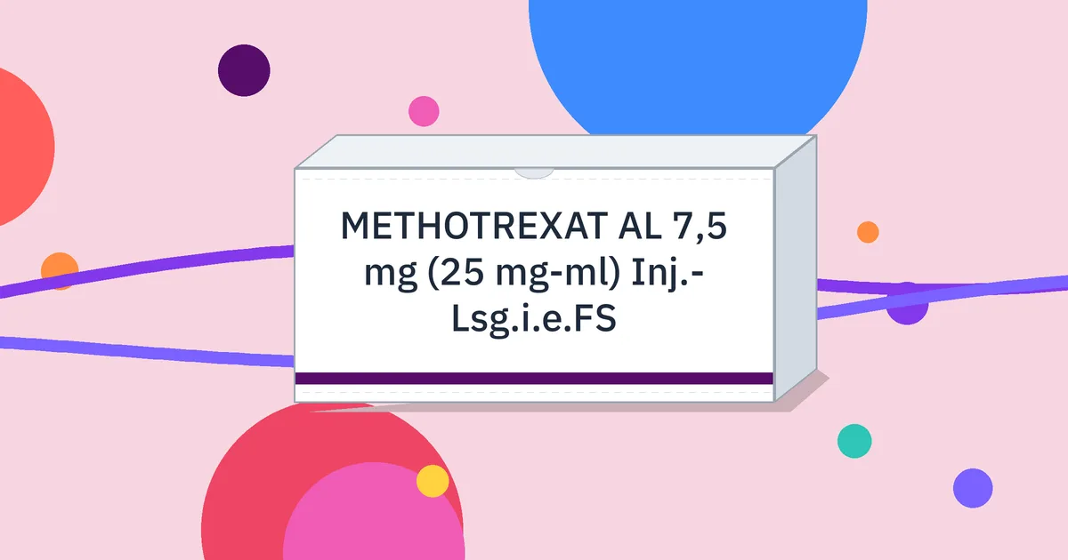 Symbolbild: Packung mit der Aufschrift METHOTREXAT AL 7,5 mg (25 mg-ml) Inj.-Lsg.i.e.FS (PZN 18725181) – Verfügbarkeit und Bezug in Apotheken in Frankfurt am Main