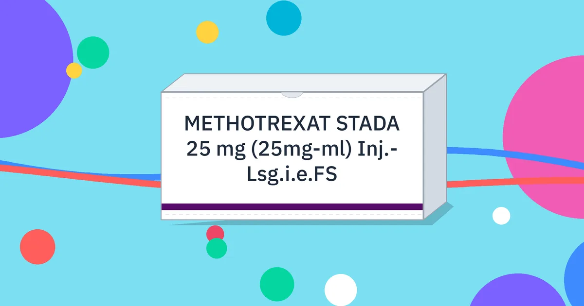 Symbolbild: Packung mit der Aufschrift METHOTREXAT STADA 25 mg (25mg-ml) Inj.-Lsg.i.e.FS (PZN 09651897) – Verfügbarkeit und Bezug in Apotheken in Frankfurt am Main