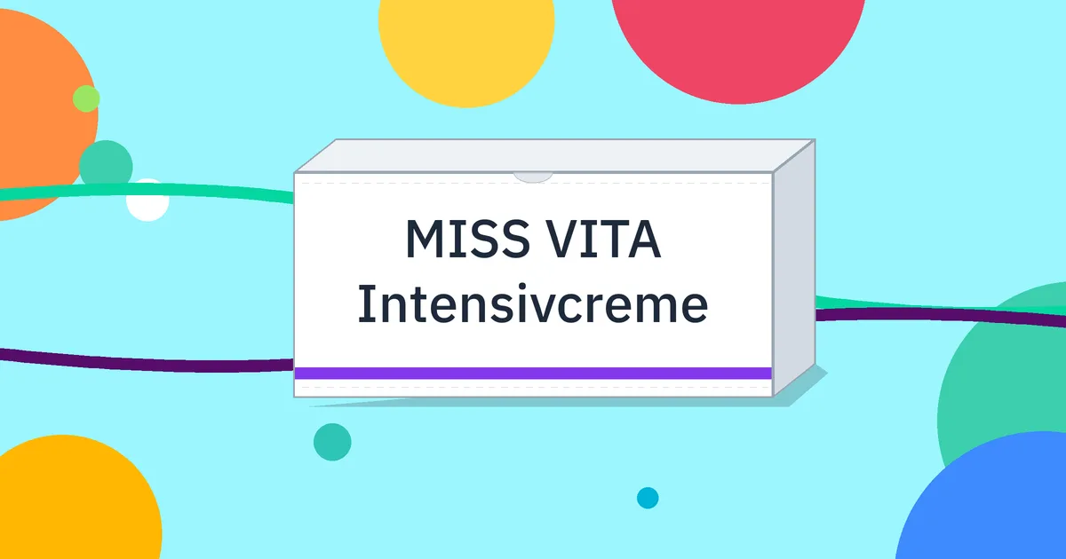 Symbolbild: Packung mit der Aufschrift MISS VITA Intensivcreme (PZN 17585045) – Verfügbarkeit und Bezug in Apotheken in Frankfurt am Main