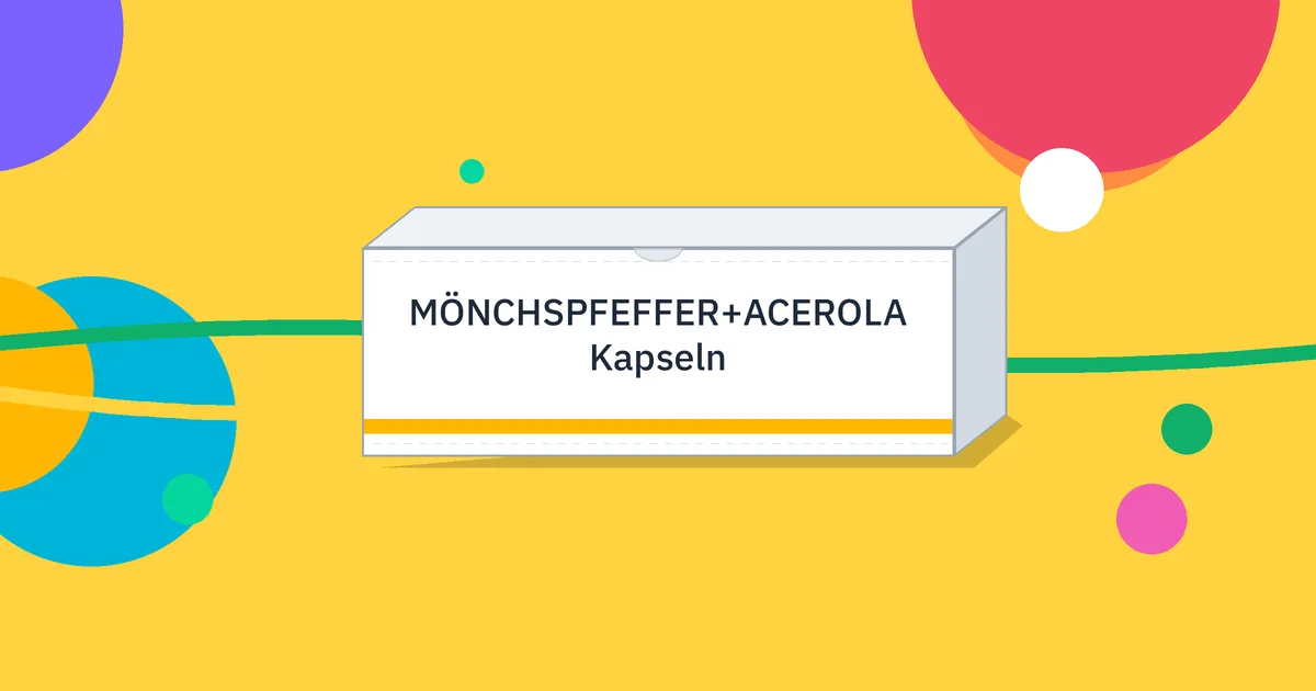 Symbolbild: Packung mit der Aufschrift MÖNCHSPFEFFER+ACEROLA Kapseln (PZN 16794284) – Verfügbarkeit und Bezug in Apotheken in Frankfurt am Main