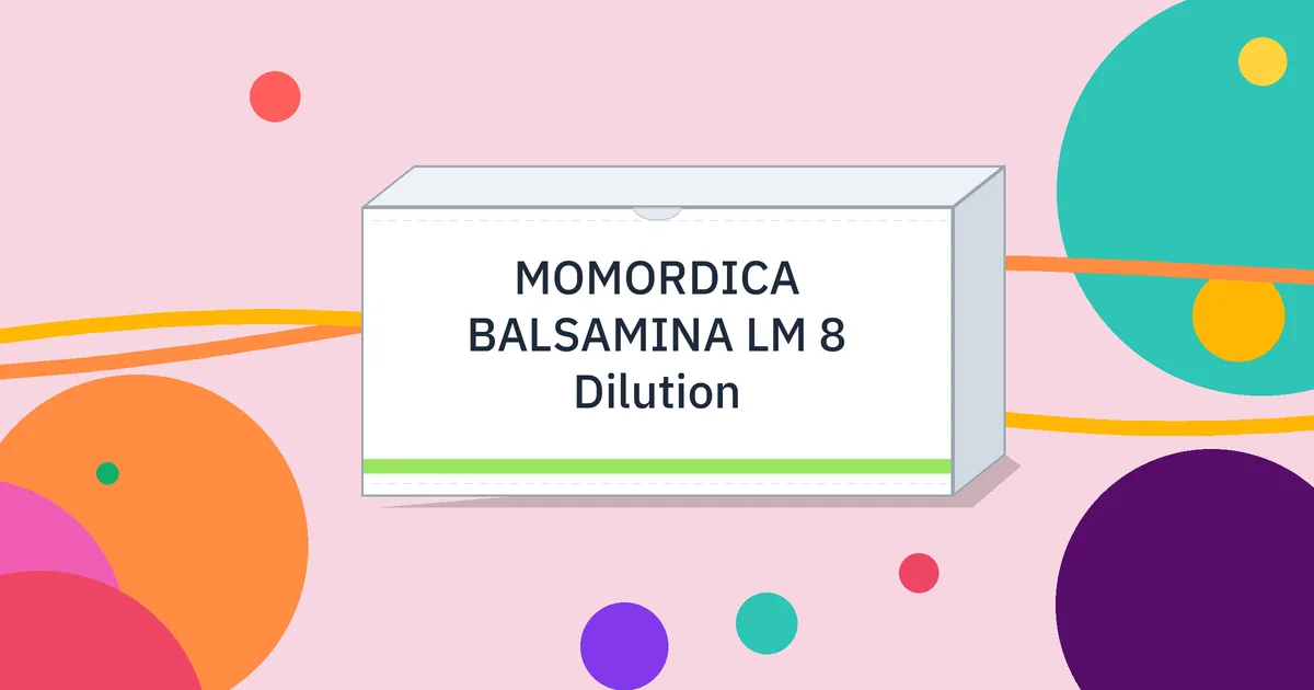 Symbolbild: Packung mit der Aufschrift MOMORDICA BALSAMINA LM 8 Dilution (PZN 13610208) – Verfügbarkeit und Bezug in Apotheken in Frankfurt am Main
