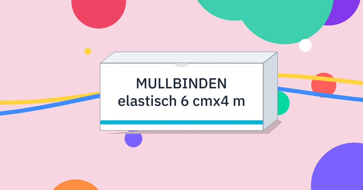 Symbolbild: Packung mit der Aufschrift MULLBINDEN elastisch 6 cmx4 m (PZN 01652472) – Verfügbarkeit und Bezug in Apotheken in Frankfurt am Main