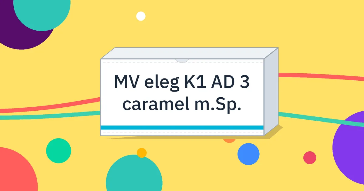Symbolbild: Packung mit der Aufschrift MV eleg K1 AD 3 caramel m.Sp. (PZN 00528391) – Verfügbarkeit und Bezug in Apotheken in Frankfurt am Main