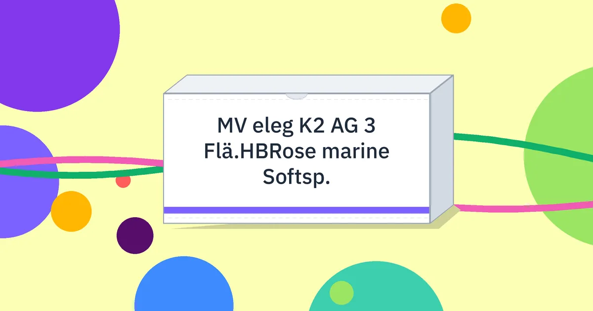 Symbolbild: Packung mit der Aufschrift MV eleg K2 AG 3 Flä.HBRose marine Softsp. (PZN 15719116) – Verfügbarkeit und Bezug in Apotheken in Frankfurt am Main
