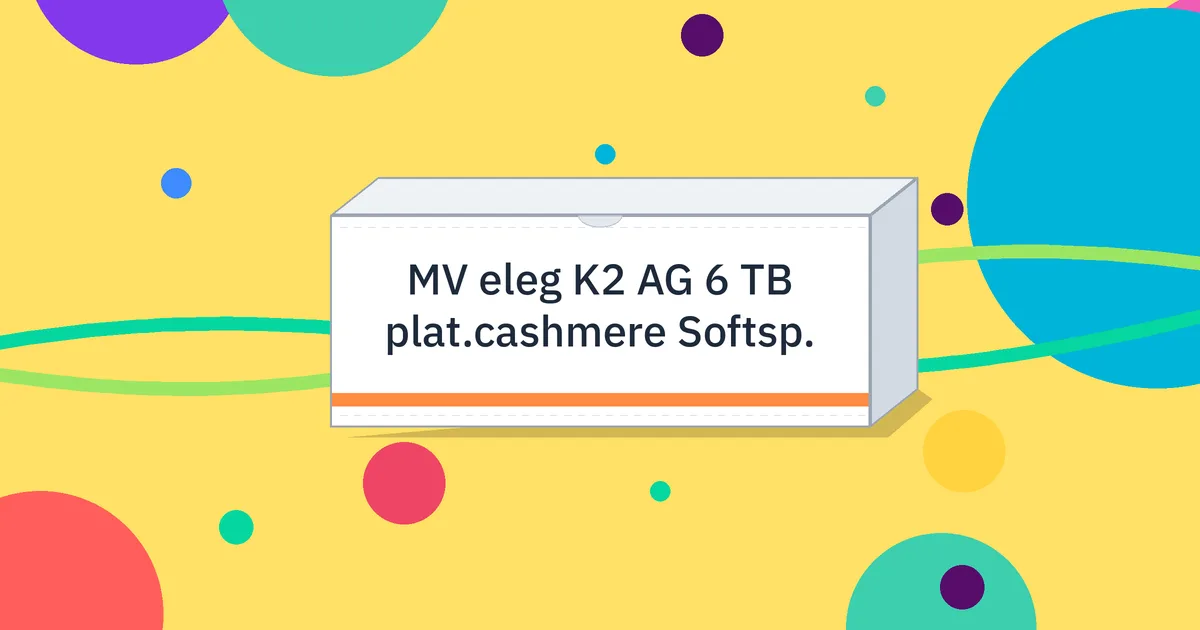 Symbolbild: Packung mit der Aufschrift MV eleg K2 AG 6 TB plat.cashmere Softsp. (PZN 14677367) – Verfügbarkeit und Bezug in Apotheken in Frankfurt am Main