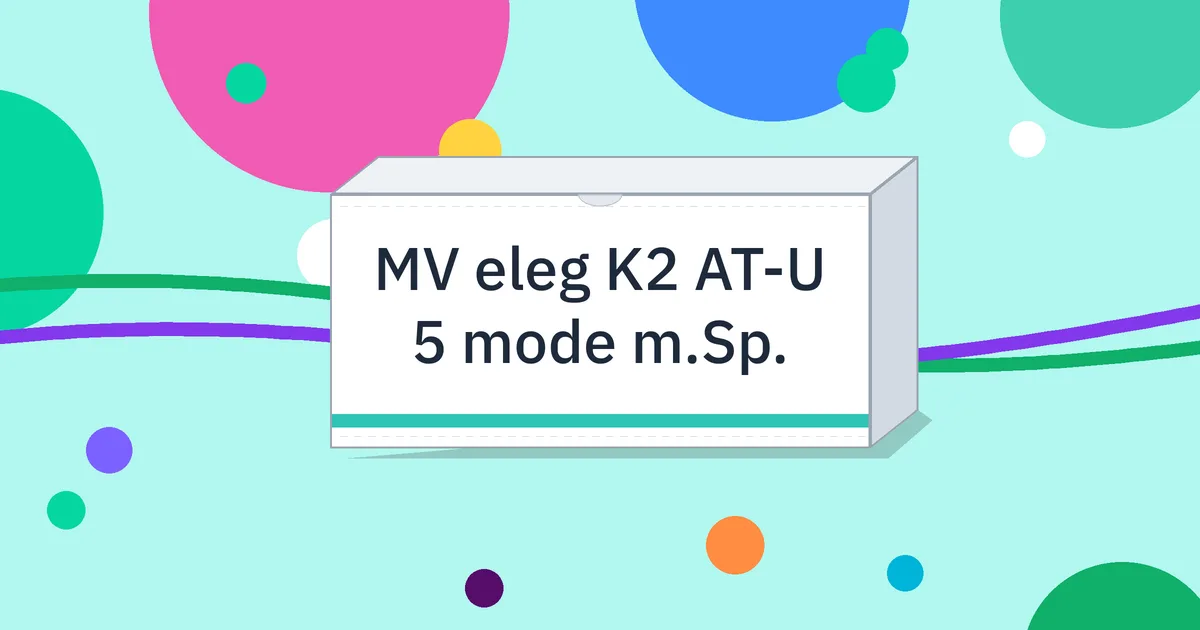 Symbolbild: Packung mit der Aufschrift MV eleg K2 AT-U 5 mode m.Sp. (PZN 04542904) – Verfügbarkeit und Bezug in Apotheken in Frankfurt am Main