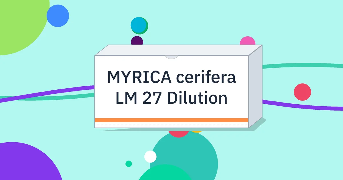 Symbolbild: Packung mit der Aufschrift MYRICA cerifera LM 27 Dilution (PZN 12957306) – Verfügbarkeit und Bezug in Apotheken in Frankfurt am Main