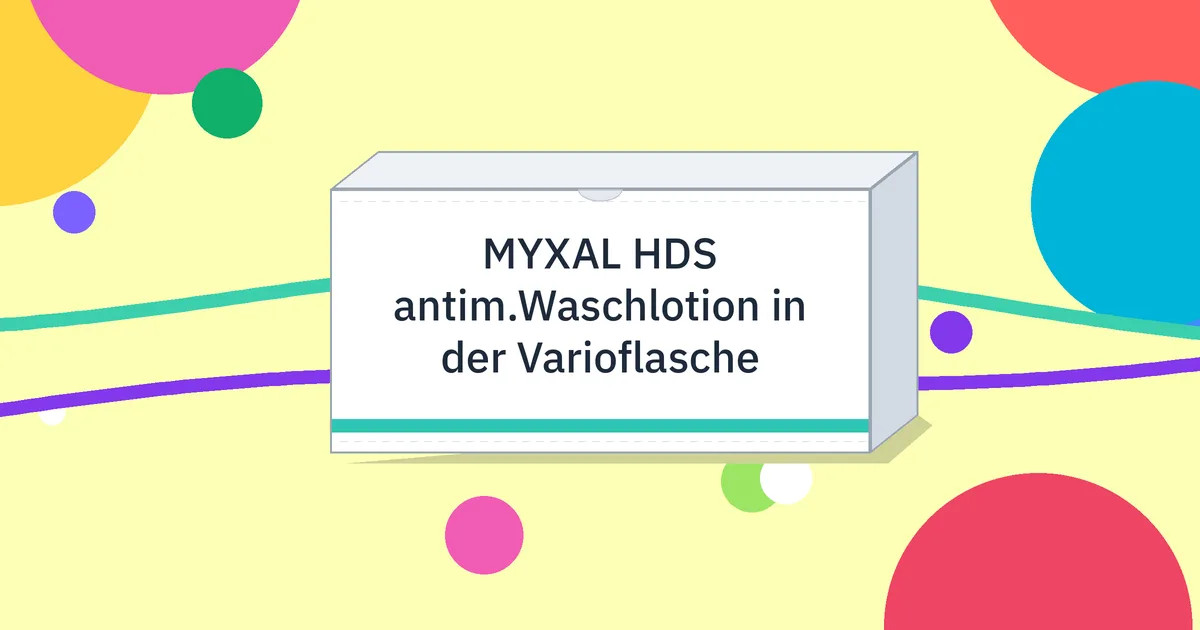 Symbolbild: Packung mit der Aufschrift MYXAL HDS antim.Waschlotion in der Varioflasche (PZN 12595429) – Verfügbarkeit und Bezug in Apotheken in Frankfurt am Main