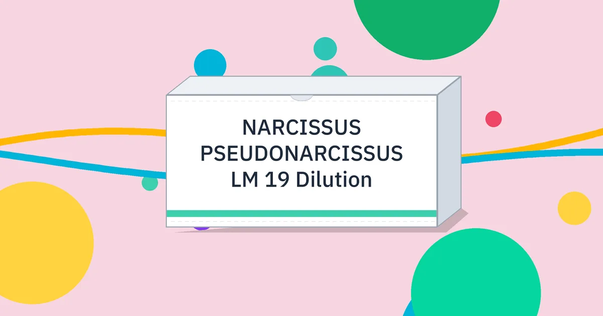 Symbolbild: Packung mit der Aufschrift NARCISSUS PSEUDONARCISSUS LM 19 Dilution (PZN 13615938) – Verfügbarkeit und Bezug in Apotheken in Frankfurt am Main
