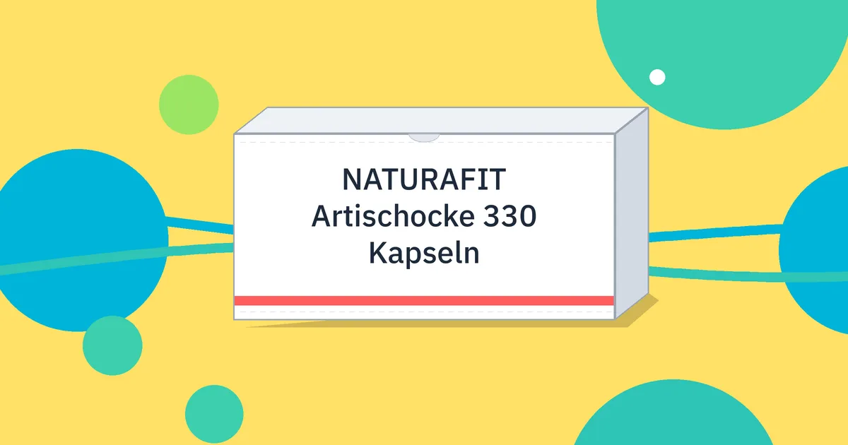 Symbolbild: Packung mit der Aufschrift NATURAFIT Artischocke 330 Kapseln (PZN 00771795) – Verfügbarkeit und Bezug in Apotheken in Frankfurt am Main