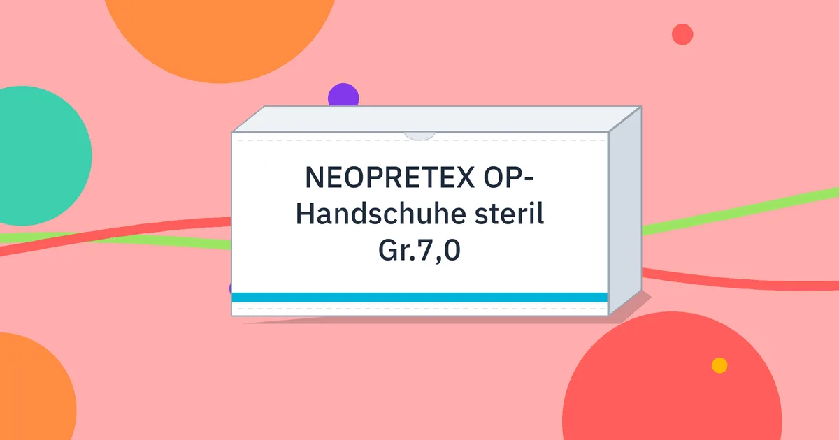 Symbolbild: Packung mit der Aufschrift NEOPRETEX OP-Handschuhe steril Gr.7,0 (PZN 02426915) – Verfügbarkeit und Bezug in Apotheken in Frankfurt am Main