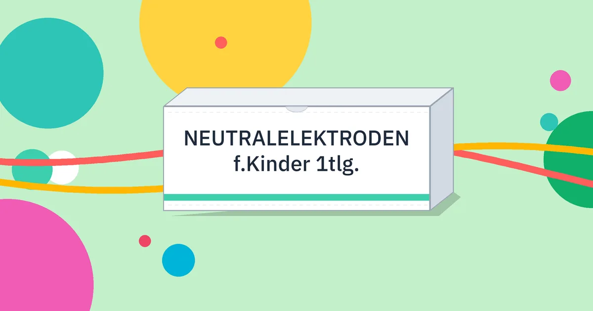 Symbolbild: Packung mit der Aufschrift NEUTRALELEKTRODEN f.Kinder 1tlg. (PZN 03128864) – Verfügbarkeit und Bezug in Apotheken in Frankfurt am Main