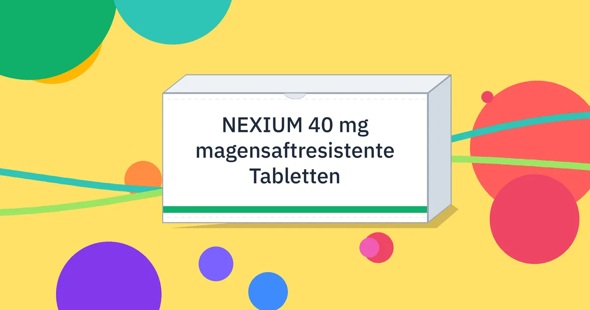 Symbolbild: Packung mit der Aufschrift NEXIUM 40 mg magensaftresistente Tabletten (PZN 17883564) – Verfügbarkeit und Bezug in Apotheken in Frankfurt am Main