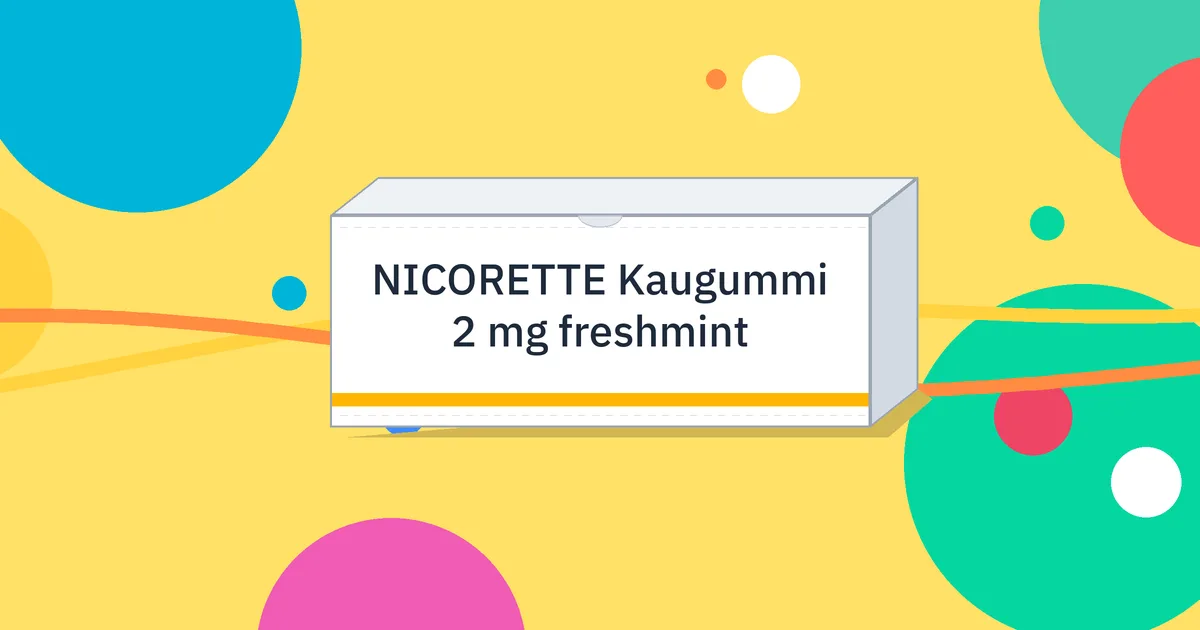 Symbolbild: Packung mit der Aufschrift NICORETTE Kaugummi 2 mg freshmint (PZN 17594133) – Verfügbarkeit und Bezug in Apotheken in Frankfurt am Main
