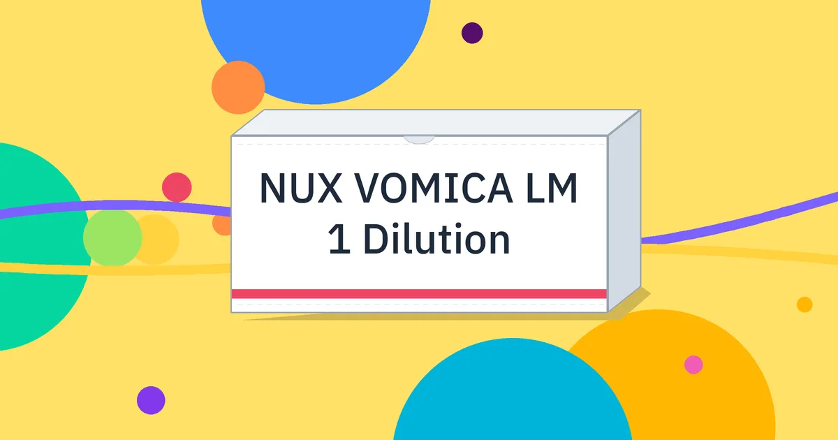 Symbolbild: Packung mit der Aufschrift NUX VOMICA LM 1 Dilution (PZN 12970270) – Verfügbarkeit und Bezug in Apotheken in Frankfurt am Main
