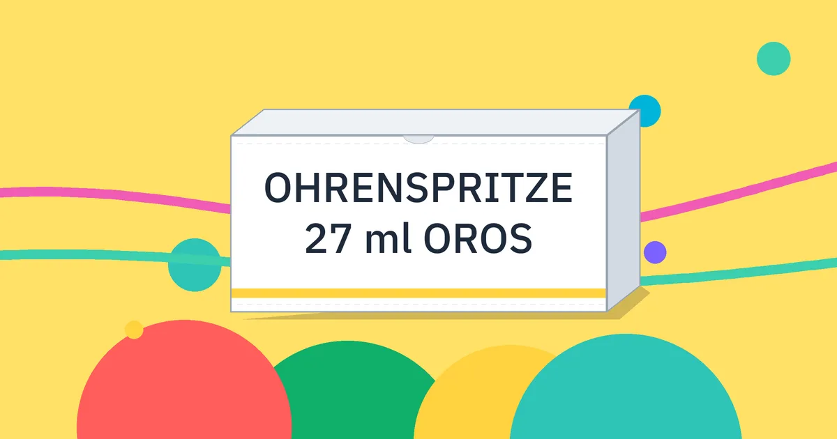 Symbolbild: Packung mit der Aufschrift OHRENSPRITZE 27 ml OROS (PZN 03326015) – Verfügbarkeit und Bezug in Apotheken in Frankfurt am Main