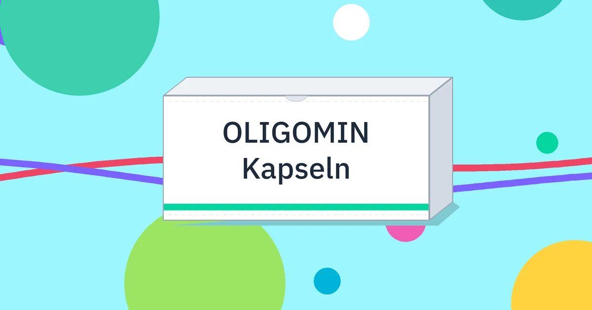 Symbolbild: Packung mit der Aufschrift OLIGOMIN Kapseln (PZN 07576016) – Verfügbarkeit und Bezug in Apotheken in Frankfurt am Main