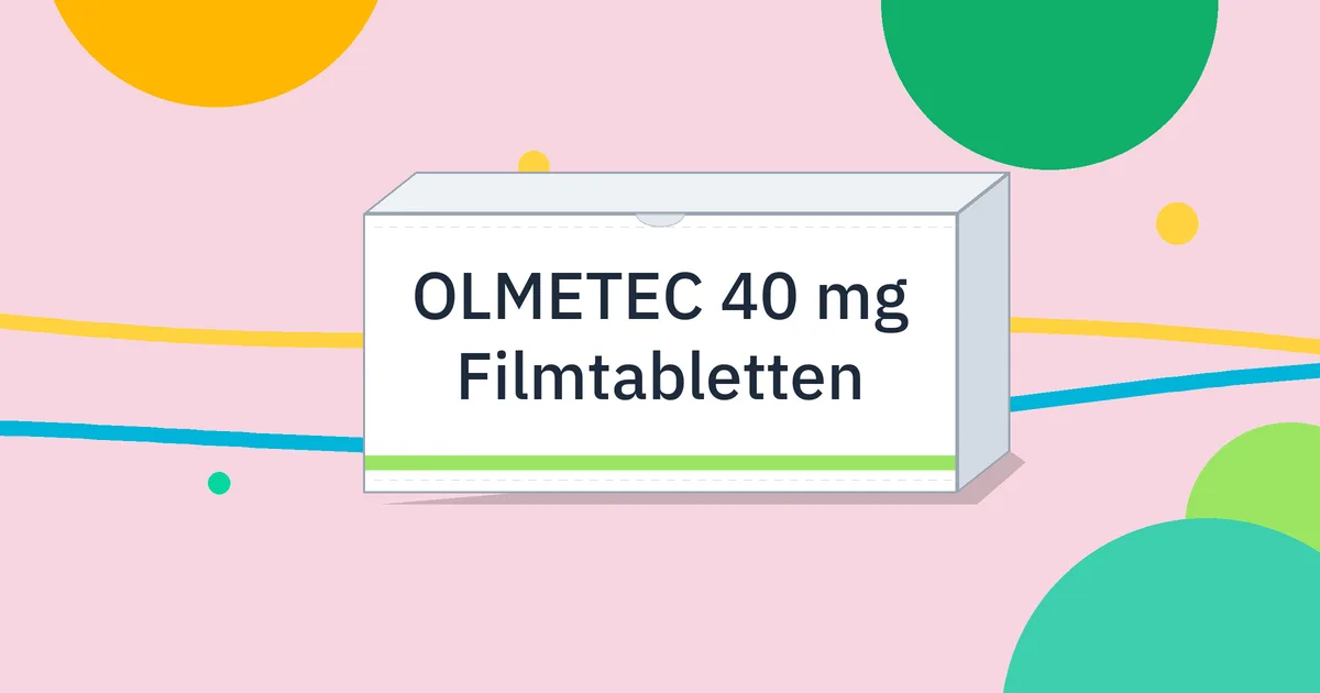 Symbolbild: Packung mit der Aufschrift OLMETEC 40 mg Filmtabletten (PZN 05356351) – Verfügbarkeit und Bezug in Apotheken in Frankfurt am Main