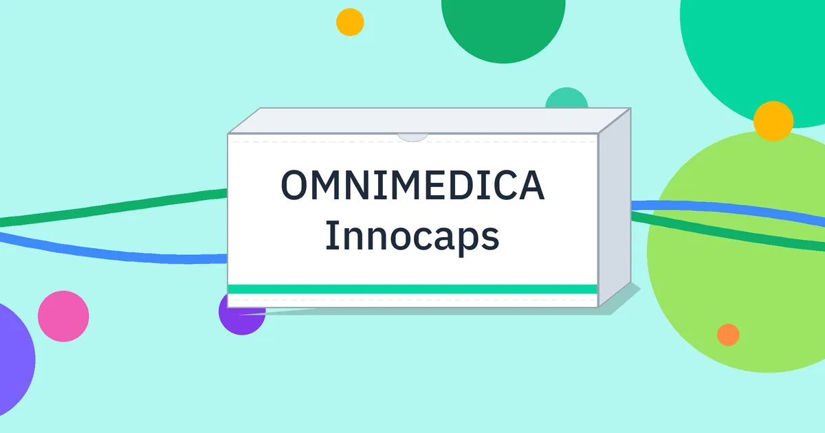 Symbolbild: Packung mit der Aufschrift OMNIMEDICA Innocaps (PZN 19142665) – Verfügbarkeit und Bezug in Apotheken in Frankfurt am Main