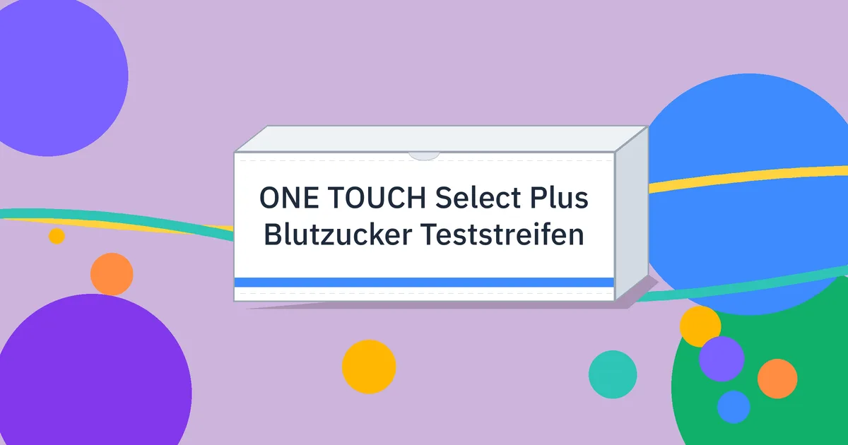Symbolbild: Packung mit der Aufschrift ONE TOUCH Select Plus Blutzucker Teststreifen (PZN 16016517) – Verfügbarkeit und Bezug in Apotheken in Frankfurt am Main
