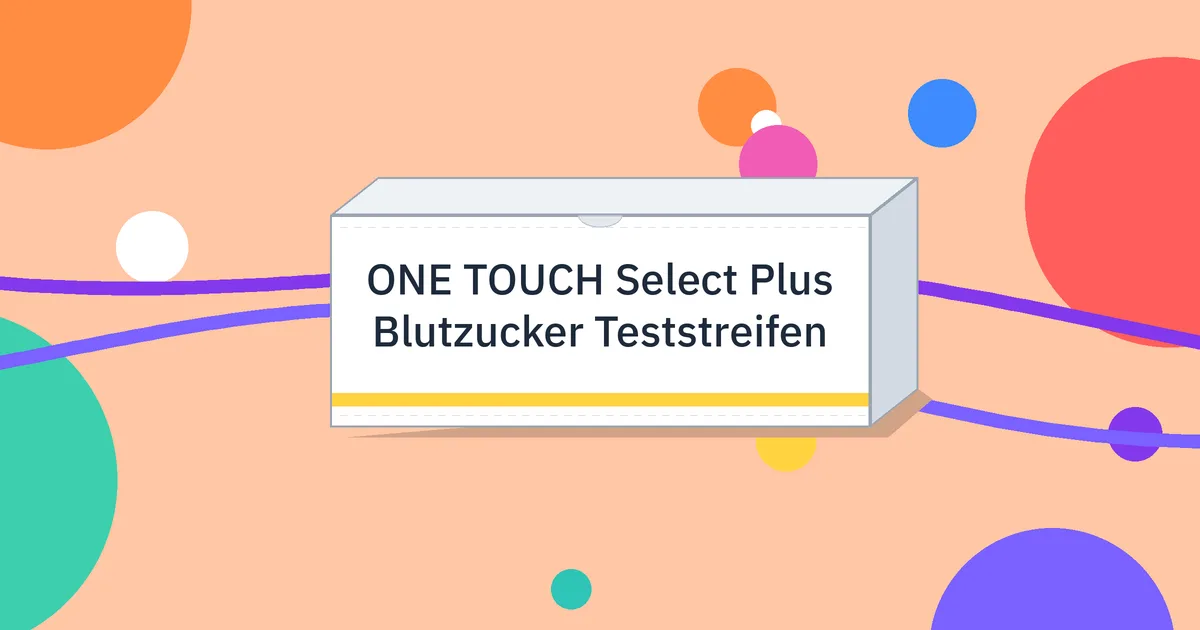 Symbolbild: Packung mit der Aufschrift ONE TOUCH Select Plus Blutzucker Teststreifen (PZN 18021669) – Verfügbarkeit und Bezug in Apotheken in Frankfurt am Main