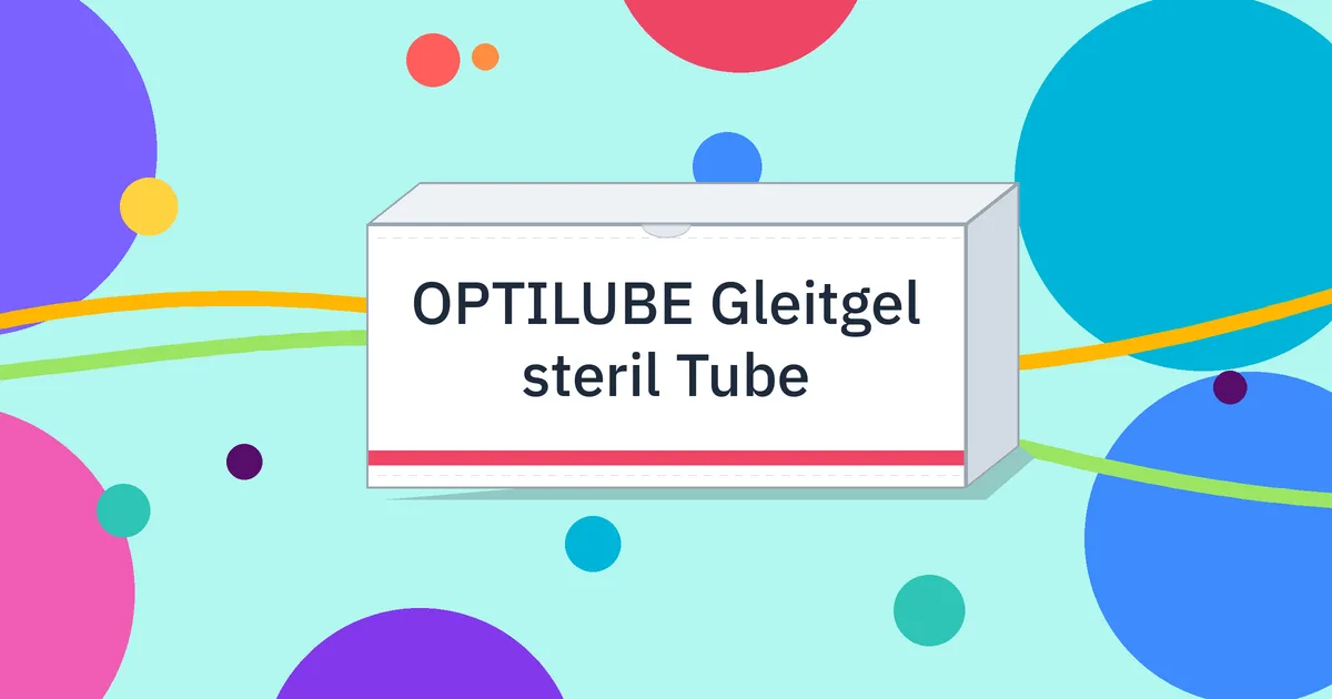 Symbolbild: Packung mit der Aufschrift OPTILUBE Gleitgel steril Tube (PZN 08721880) – Verfügbarkeit und Bezug in Apotheken in Frankfurt am Main