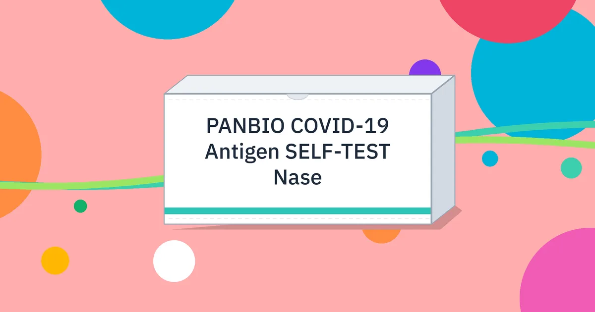 Symbolbild: Packung mit der Aufschrift PANBIO COVID-19 Antigen SELF-TEST Nase (PZN 17508027) – Verfügbarkeit und Bezug in Apotheken in Frankfurt am Main