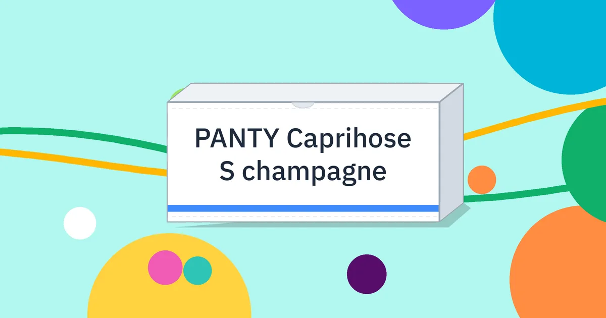 Symbolbild: Packung mit der Aufschrift PANTY Caprihose S champagne (PZN 16191516) – Verfügbarkeit und Bezug in Apotheken in Frankfurt am Main