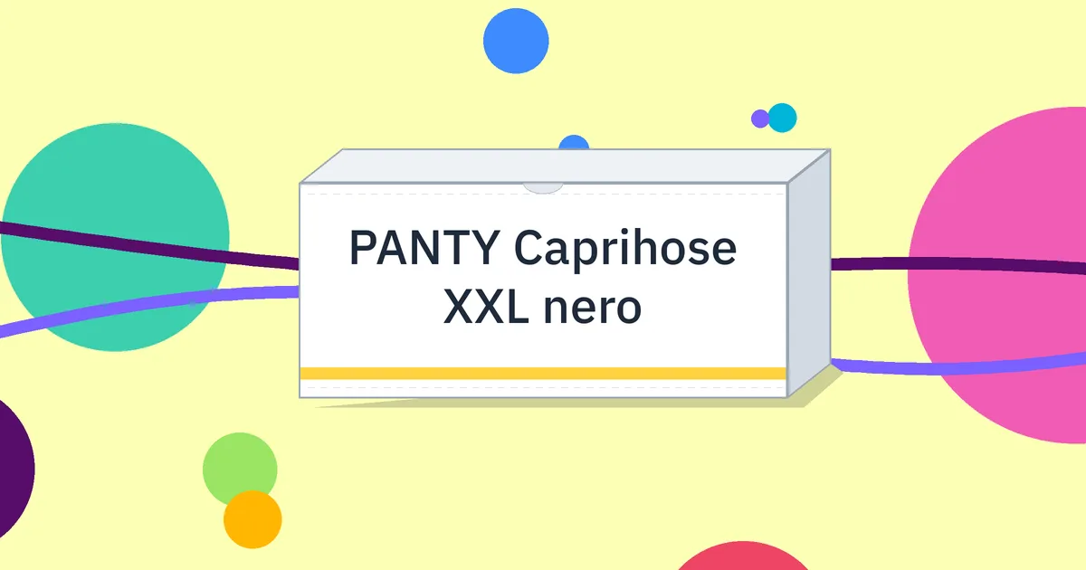 Symbolbild: Packung mit der Aufschrift PANTY Caprihose XXL nero (PZN 16191491) – Verfügbarkeit und Bezug in Apotheken in Frankfurt am Main