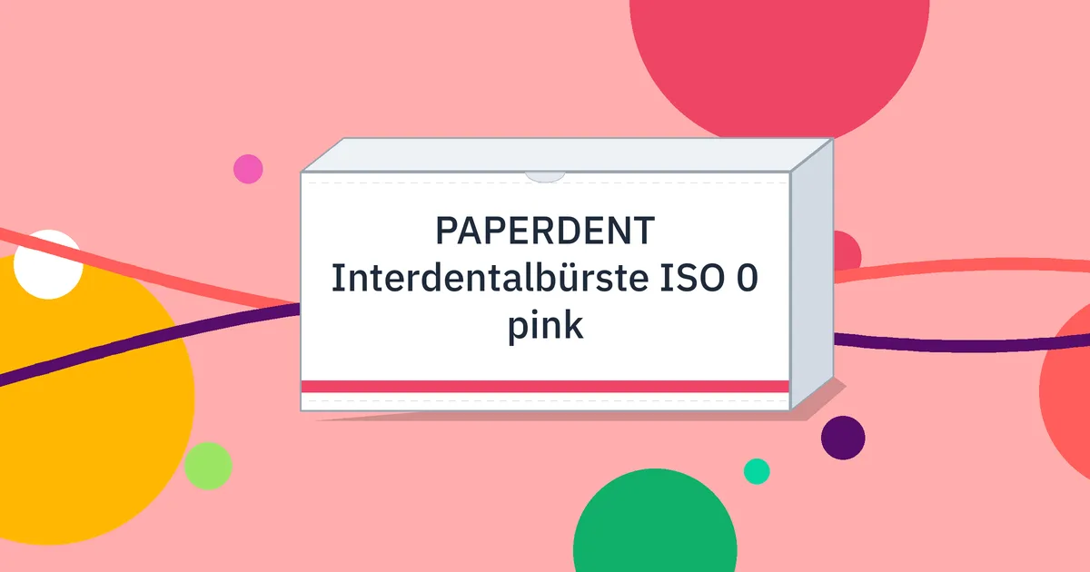 Symbolbild: Packung mit der Aufschrift PAPERDENT Interdentalbürste ISO 0 pink (PZN 18886369) – Verfügbarkeit und Bezug in Apotheken in Frankfurt am Main
