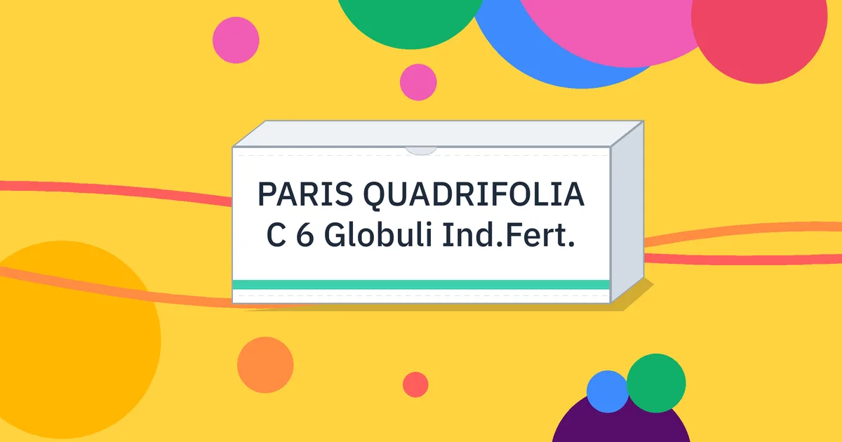 Symbolbild: Packung mit der Aufschrift PARIS QUADRIFOLIA C 6 Globuli Ind.Fert. (PZN 17689365) – Verfügbarkeit und Bezug in Apotheken in Frankfurt am Main