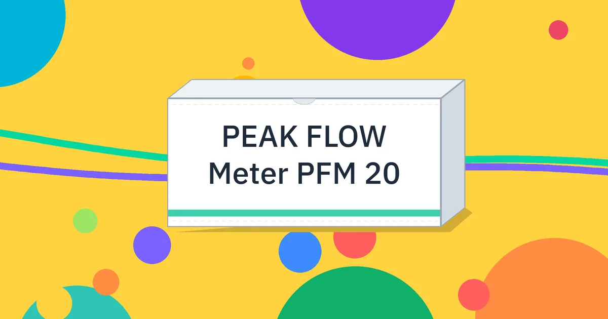 Symbolbild: Packung mit der Aufschrift PEAK FLOW Meter PFM 20 (PZN 06089219) – Verfügbarkeit und Bezug in Apotheken in Frankfurt am Main