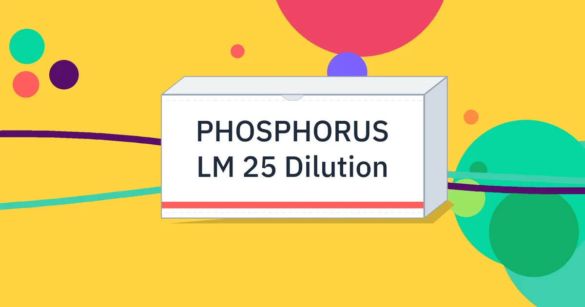 Symbolbild: Packung mit der Aufschrift PHOSPHORUS LM 25 Dilution (PZN 13034147) – Verfügbarkeit und Bezug in Apotheken in Frankfurt am Main