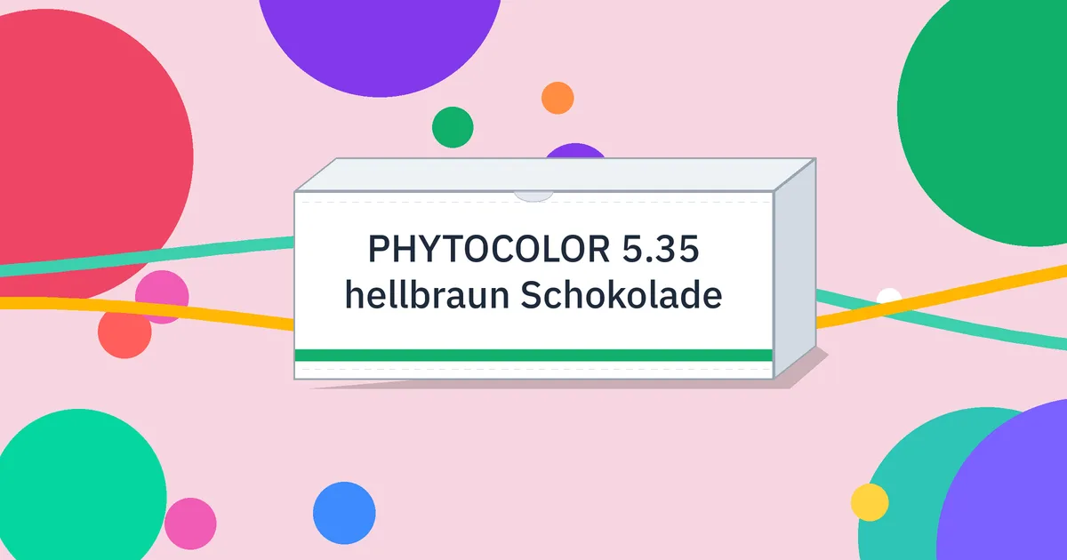 Symbolbild: Packung mit der Aufschrift PHYTOCOLOR 5.35 hellbraun Schokolade (PZN 18428017) – Verfügbarkeit und Bezug in Apotheken in Frankfurt am Main