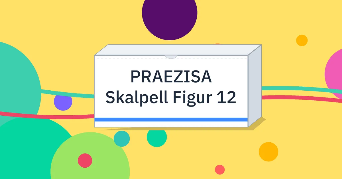 Symbolbild: Packung mit der Aufschrift PRAEZISA Skalpell Figur 12 (PZN 09619793) – Verfügbarkeit und Bezug in Apotheken in Frankfurt am Main