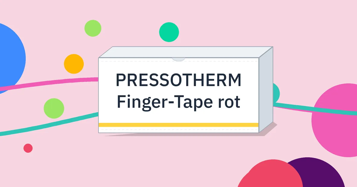 Symbolbild: Packung mit der Aufschrift PRESSOTHERM Finger-Tape rot (PZN 09916930) – Verfügbarkeit und Bezug in Apotheken in Frankfurt am Main