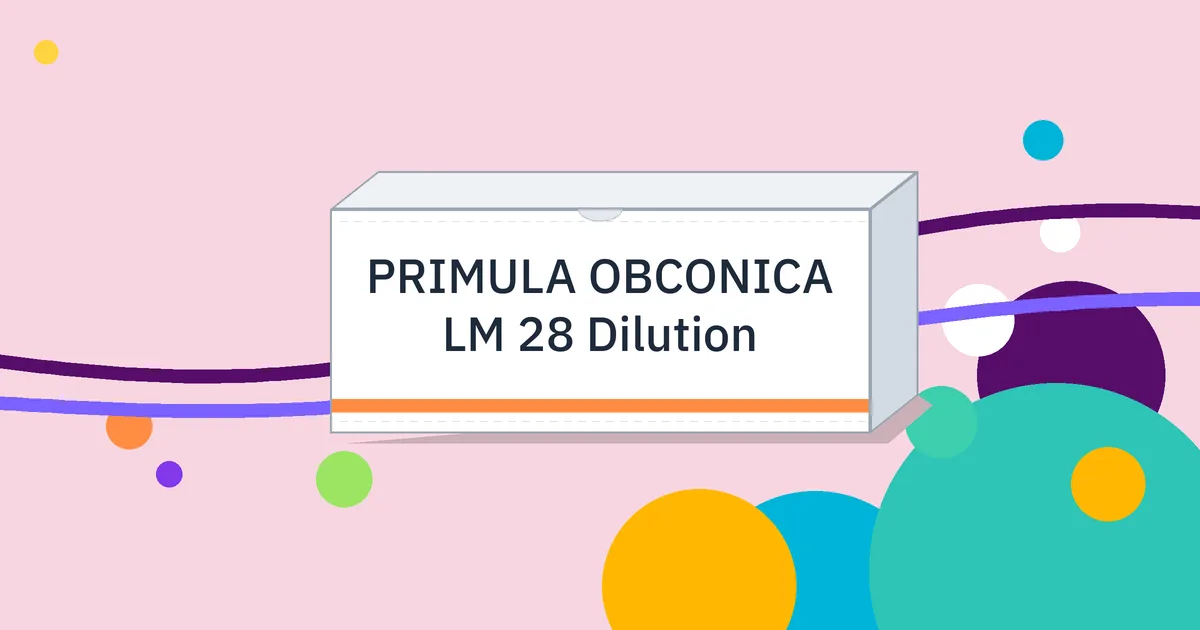 Symbolbild: Packung mit der Aufschrift PRIMULA OBCONICA LM 28 Dilution (PZN 13667237) – Verfügbarkeit und Bezug in Apotheken in Frankfurt am Main