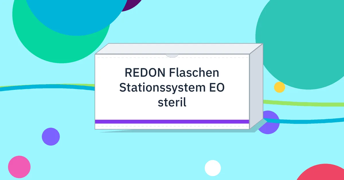 Symbolbild: Packung mit der Aufschrift REDON Flaschen Stationssystem EO steril (PZN 01461571) – Verfügbarkeit und Bezug in Apotheken in Frankfurt am Main