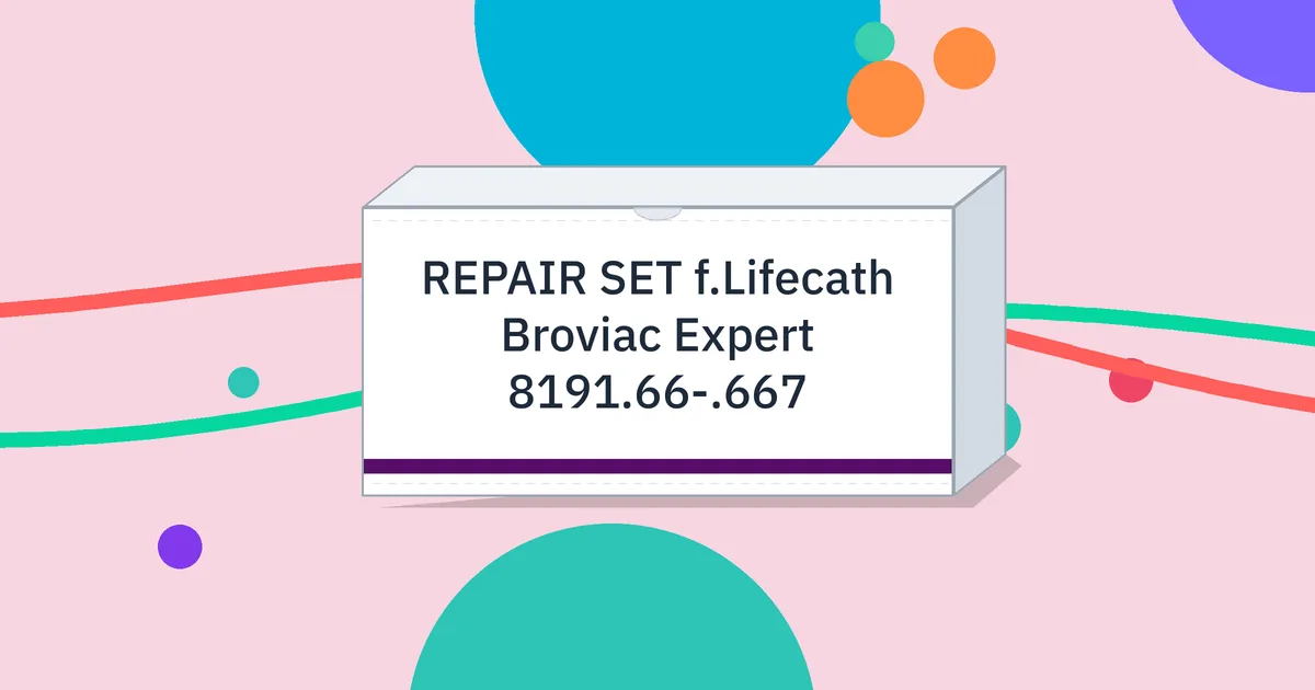 Symbolbild: Packung mit der Aufschrift REPAIR SET f.Lifecath Broviac Expert 8191.66-.667 (PZN 16505972) – Verfügbarkeit und Bezug in Apotheken in Frankfurt am Main