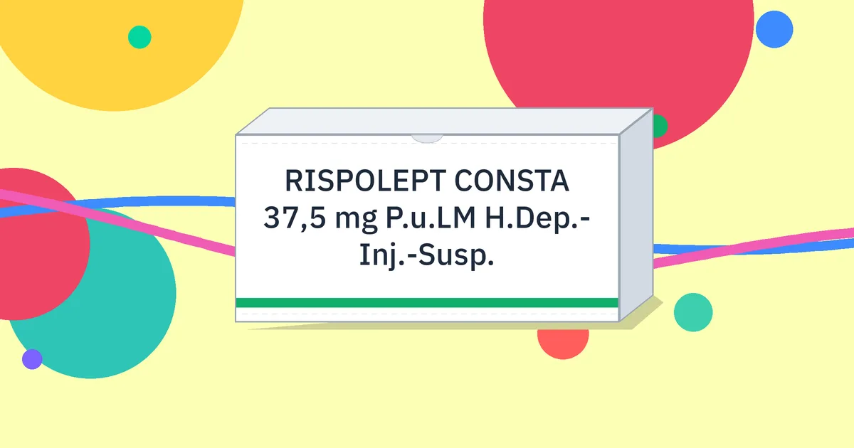 Symbolbild: Packung mit der Aufschrift RISPOLEPT CONSTA 37,5 mg P.u.LM H.Dep.-Inj.-Susp. (PZN 11361178) – Verfügbarkeit und Bezug in Apotheken in Frankfurt am Main